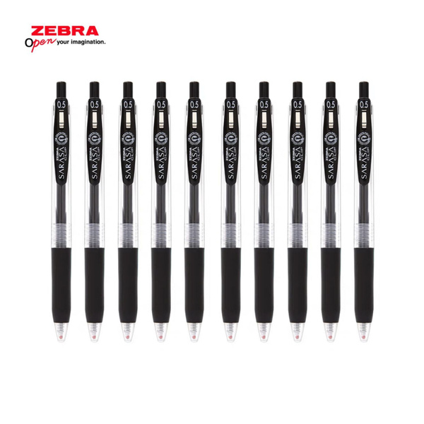 Zebra Набор ручек Гелевая, толщина линии: 0.5 мм, цвет: Черный, 10 шт ...
