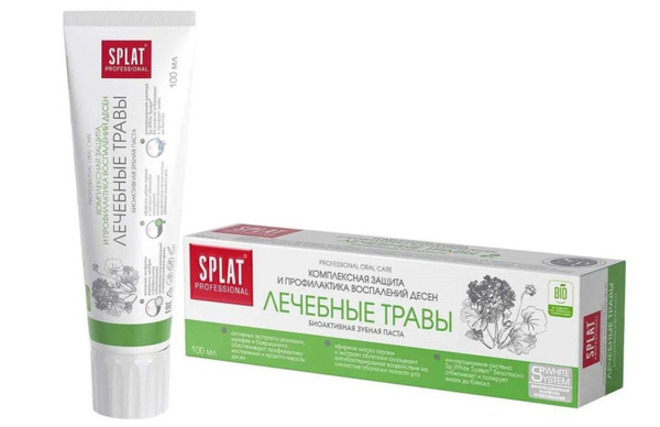 SPLAT Зубная паста Proff Травы,100 мл - купить с доставкой по выгодным ...