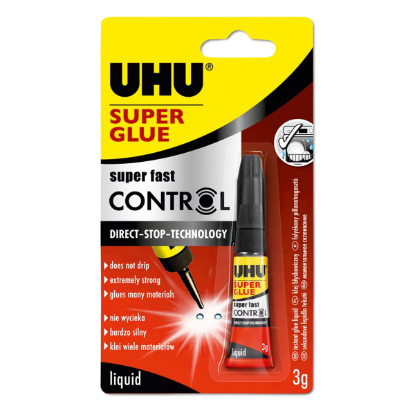 Клей универсальный UHU Super Glue Control, 3 мл - купить с доставкой по ...