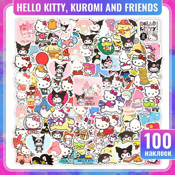Стикеры наклейки Hello Kitty для ежедневника, на телефон и ноутбук 100 ...