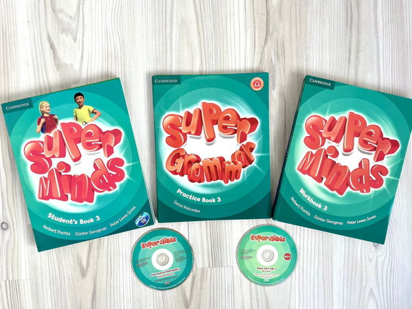 Super Minds 3 +Super Grammar 3 Комплект:учебник+рабочая тетрадь+пособие ...