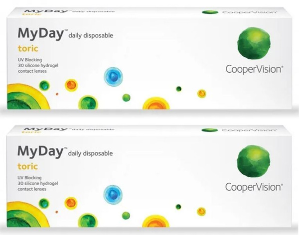 Цилиндр(Cyl) -2.25. Ось(Ax) 160. Сфера(Sp) -2.50 / 14.5 / 8.6, 60 штук (2 пачки по 30 линз ...