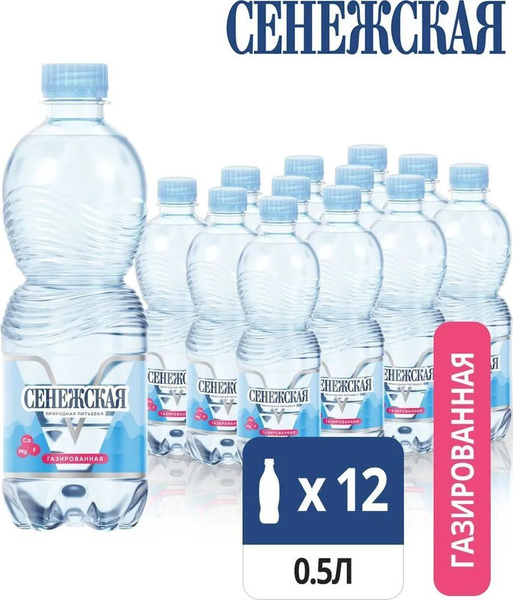 Вода природная Сенежская газированная 0,5 л х 12 шт. - купить с ...