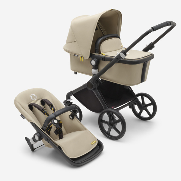 Коляска 2 в 1 Bugaboo Fox Cub (Бугабу Фокс Каб) Black/Desert-Beige ...