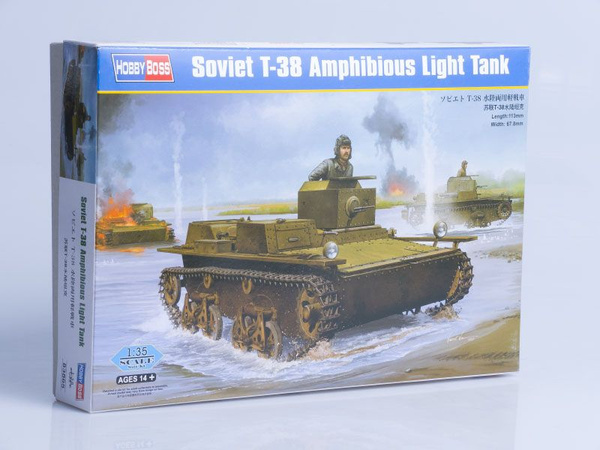 Сборная модель танка Танк Soviet T-38 Amphibious Light Tank, масштаб 1/ ...