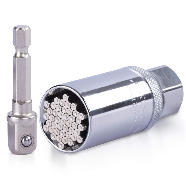 Головка торцевая многоразмерная, 9-21мм, 3/8"", CrV, с адаптером ...