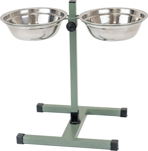 Yami-Yami Cтойка с мисками для собак, регулируемая, h 40 см, d20 см, 2х1 л купить на OZON по ...