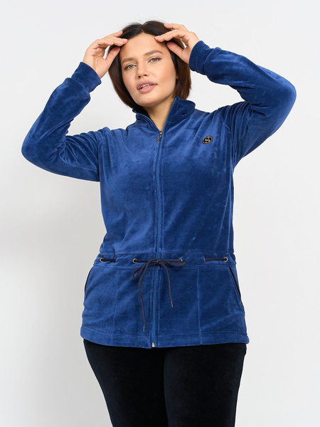 Костюм спортивный Женский Rentex Style Домашний синий, размер 48 Велюр ...