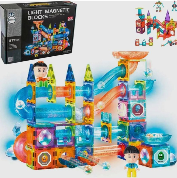 Магнитный светящийся конструктор Light Magnetic blocks, конструктор ...