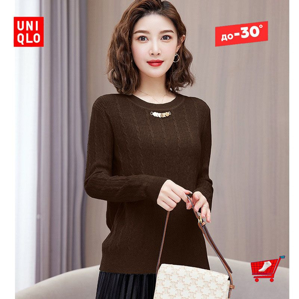 Стильный повседневный свитер Uniqlo,44,серый,S - купить с доставкой по выгодным ценам в интернет ...