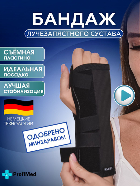 Бандаж на лучезапястный сустав левый - купить с доставкой по выгодным ...