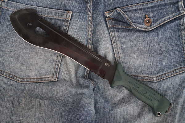 Нож Мачете-1 Черный сталь У8 рукоять резинопластик Elastron - купить с доставкой по выгодным ...