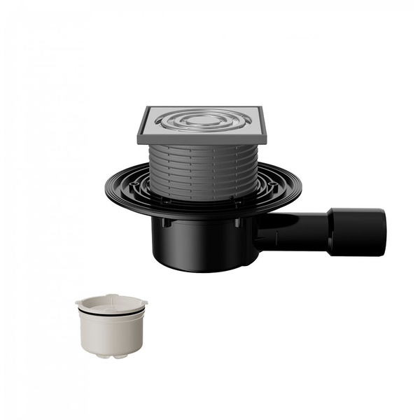 Трап горизонтальный Fachmann T 510.0 SDsP c сухим сифоном, с нержавеющей решеткой - купить по ...