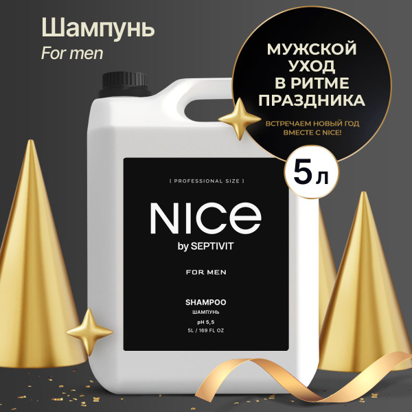 Шампунь мужской 5 литров Для всех типов волос NICE by Septivit - купить ...