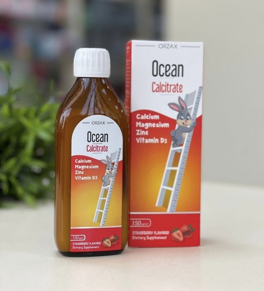 Orzax Ocean Calcitrate 150 мл / Жидкий кальций для детей и взрослых ...