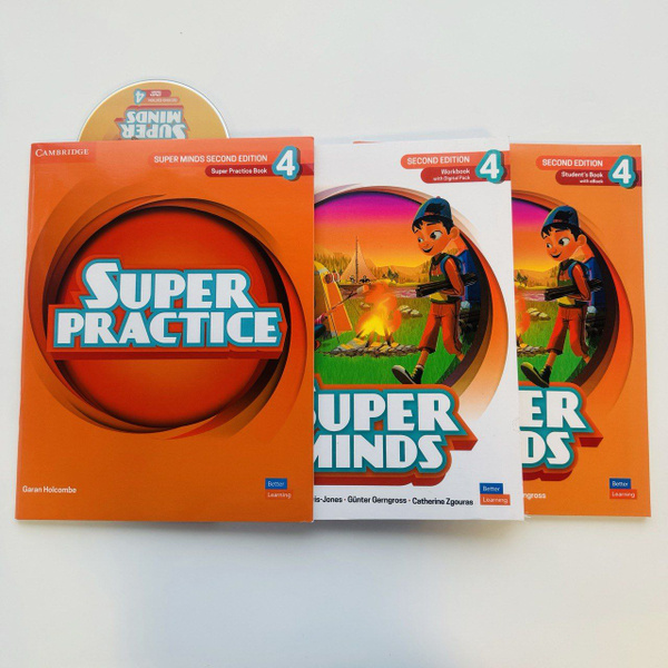 Super Minds 4 Second Edition + Super practice 4 (ПОЛНЫЙ КОМПЛЕКТ) учебник +рабочая тетрадь ...