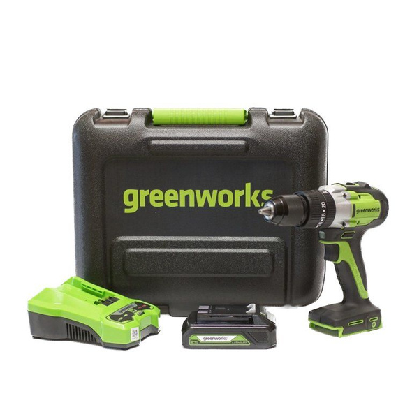 Шуруповерт Greenworks GD24, От аккумулятора - купить по низкой цене в ...