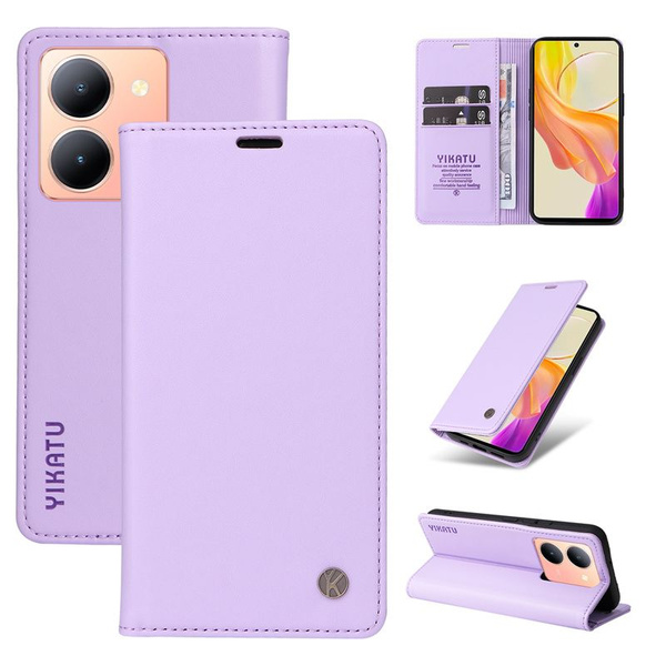Чехол книжка для Vivo Y36 магнитной застежкой хлятиком и отделением под ...