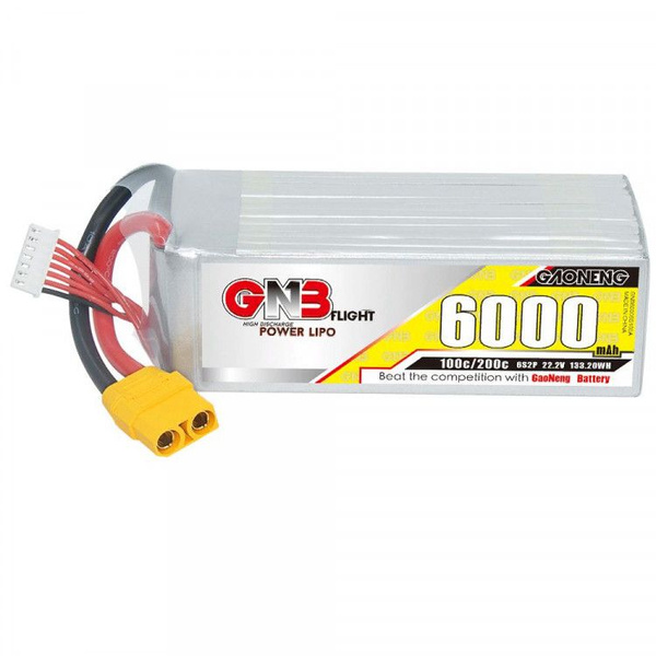Аккумулятор LiPo GNB - 22.2В 6000мАч 100C - купить с доставкой по ...