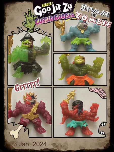 GRAPLOCK HERO PACK GURSED GOO SEA S10, GooJitZu *5, Шесть комплектов ...