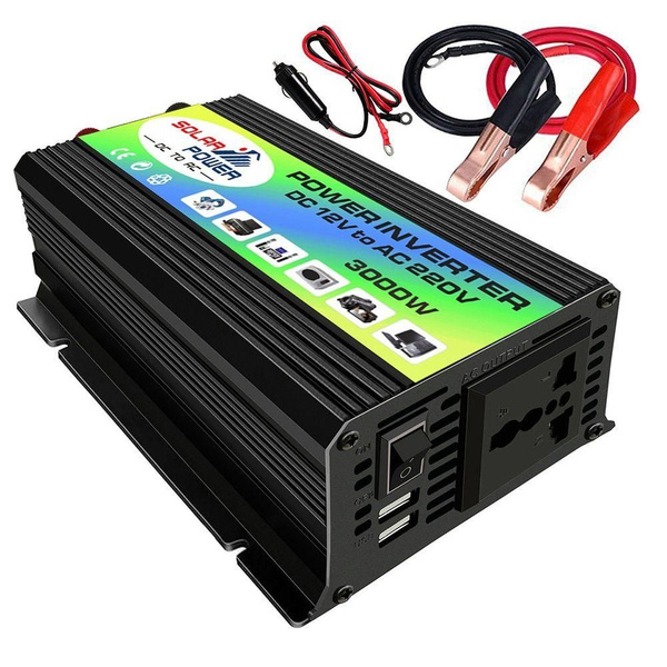 Инвертор автомобильный 12 220В Power Inverter, 3000 Вт. Чистый синус ...