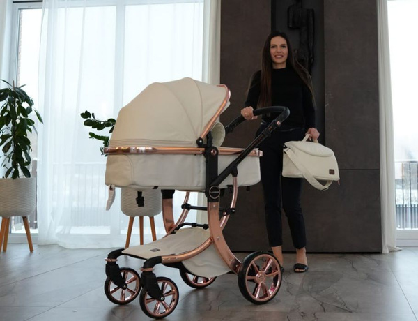 Детская коляска - трансформер 2в1 Lux mom 2024 С реверсивным блоком ...