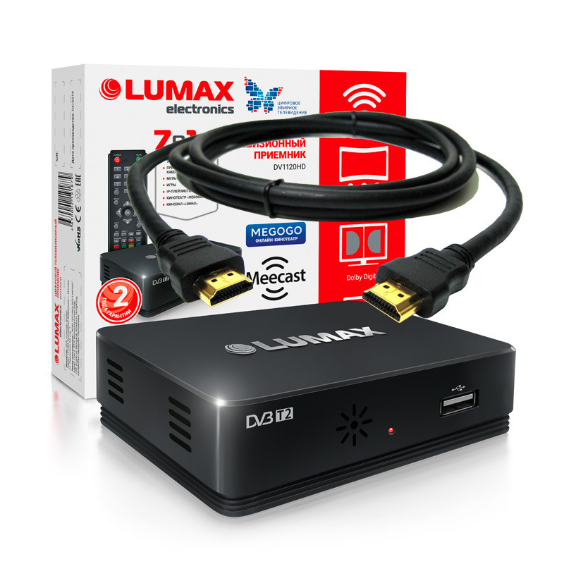ТВ ресивер Lumax DV-1120 HDMI, черный купить по выгодной цене в ...