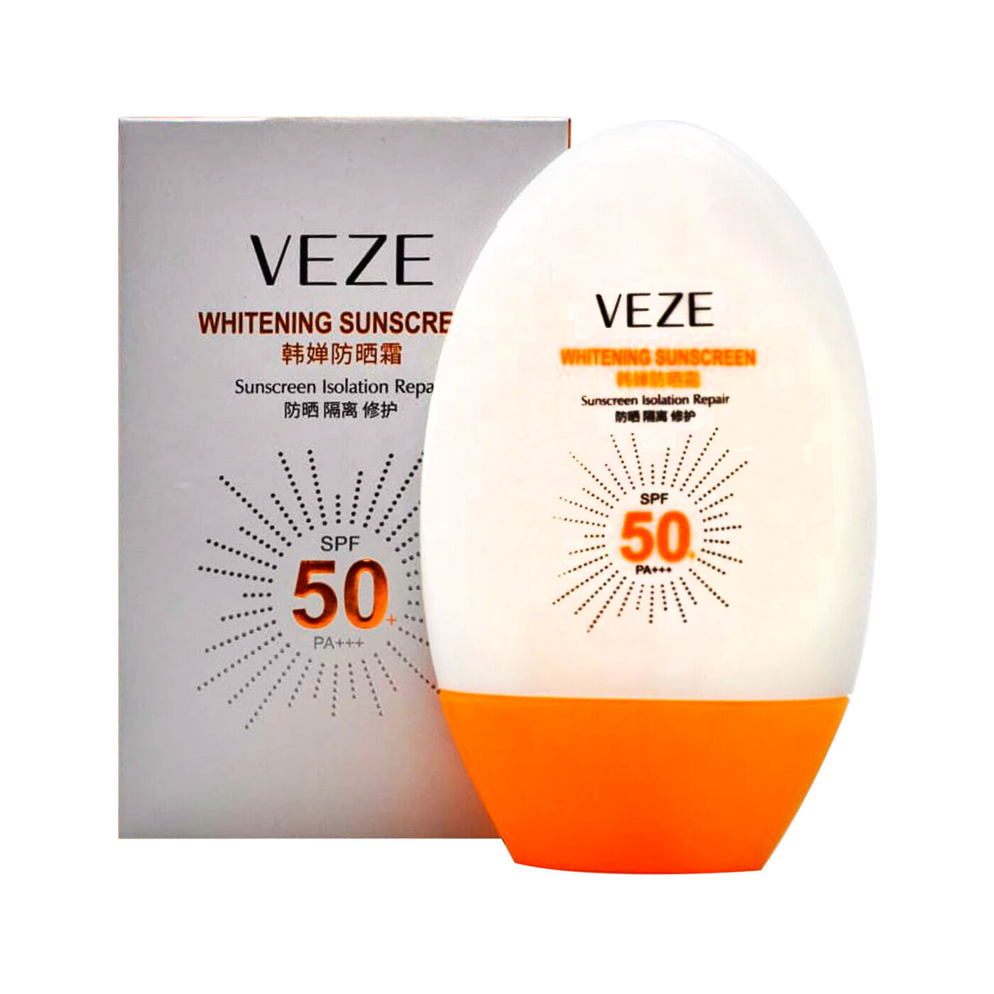 VEZE Солнцезащитный отбеливающий крем Whitening Sunscreen SPF50 ...
