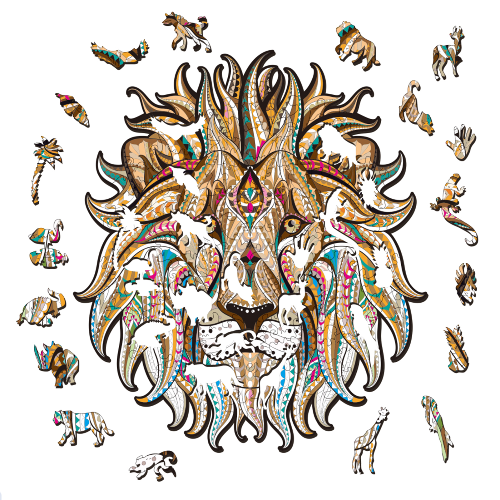 Деревянный пазл Lottomr Cutting Irregular 3D Stereo Heteromorphic ...