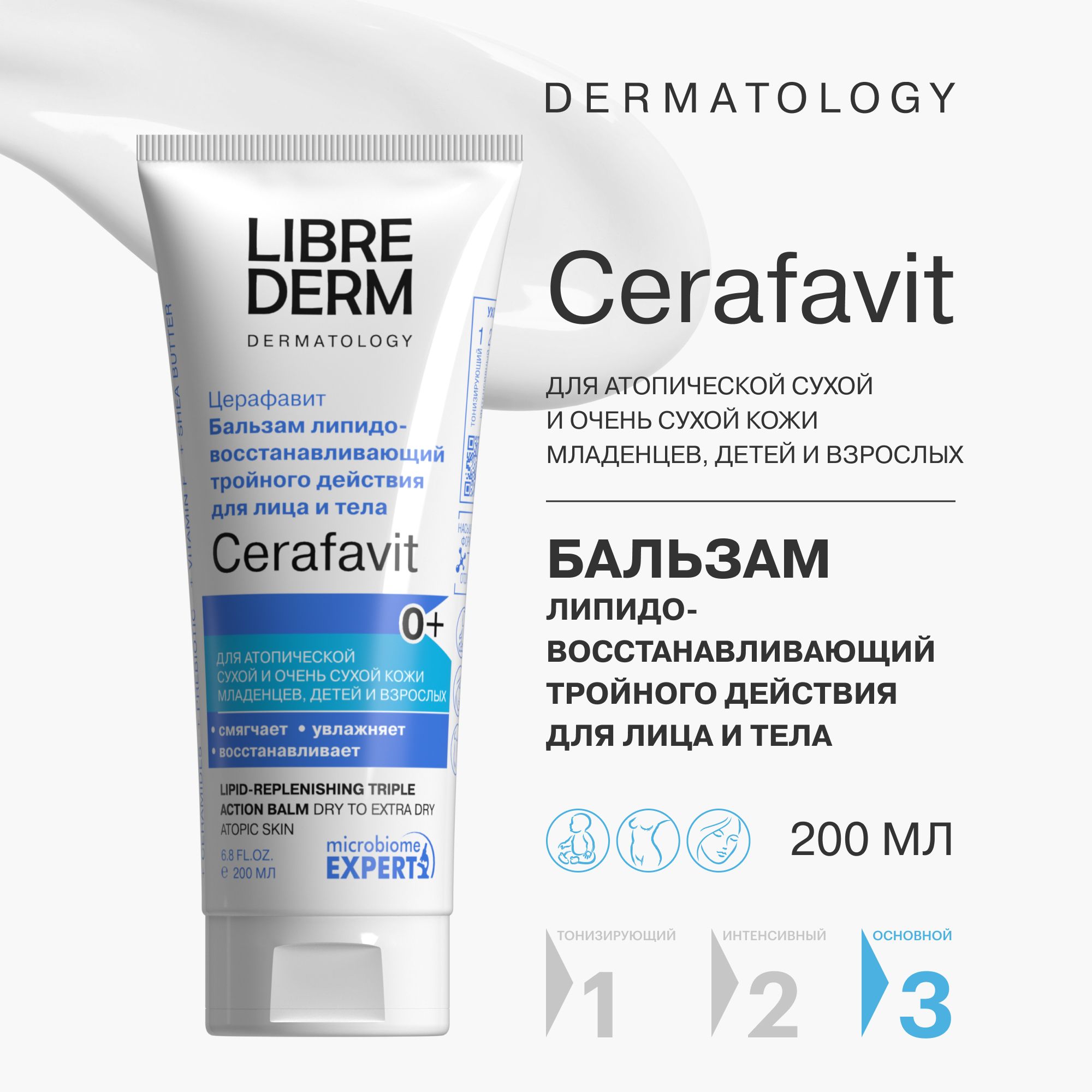 LIBREDERM CERAFAVIT/ ЦЕРАФАВИТ бальзам липидовосстанавливающий тройного ...