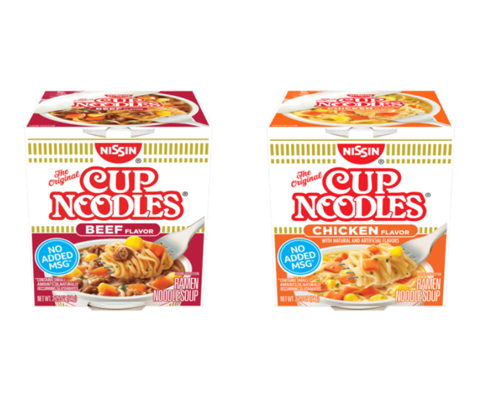 Лапша быстрого приготовления Nissin Cup Noodles со вкусом говядины и курицы 2 шт х 64 г (США ...