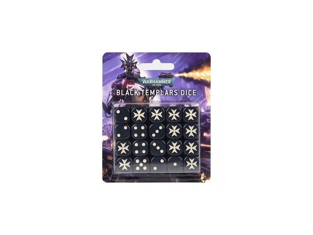 Набор кубиков для настольной игры Warhammer 40000 Black Templars Dice ...