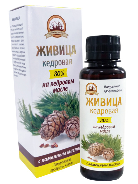 Живица кедровая на кедровом масле с каменным маслом 100 мл - купить с ...