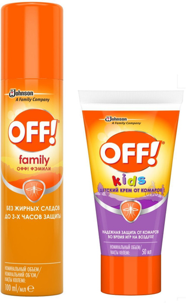 Набор средств от насекомых ОFF!: Family от комаров 100 мл, аэрозоль ...