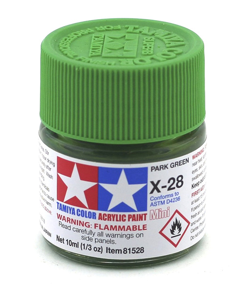 81528 Tamiya X-28 Park Green, Парковый зеленый, глянцевый, Краска ...