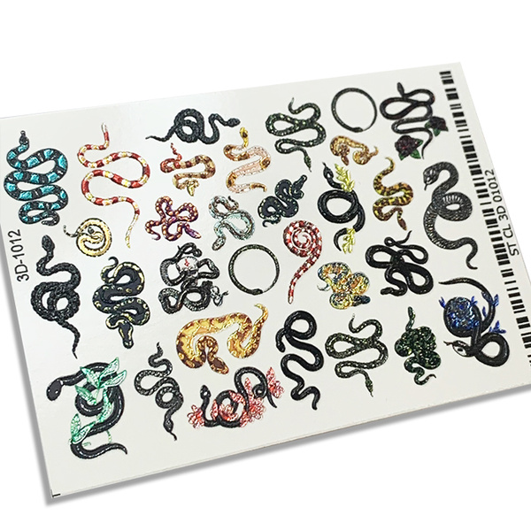 Anna Tkacheva, 3D Crystal водные наклейки для ногтей Змеи, 3D-1012-CL - купить с доставкой по ...