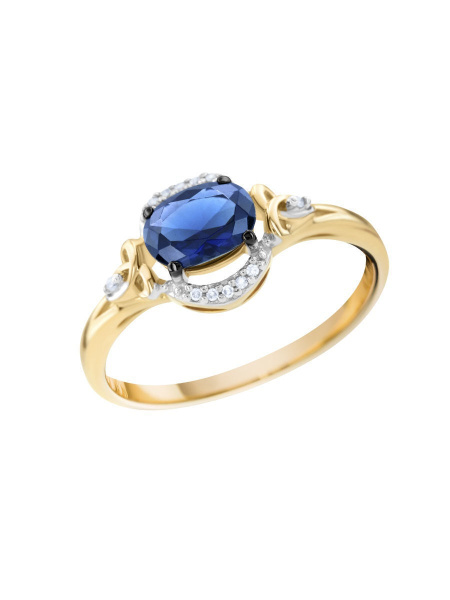 Кольцо с сапфирами и бриллиантами VALTERA из золота 093469 - купить с ...