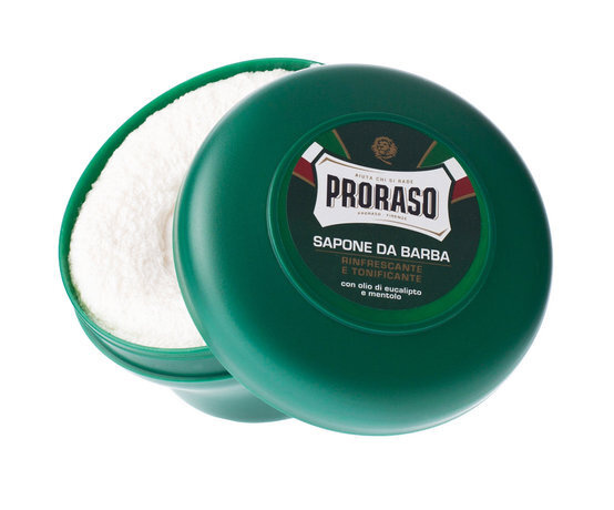 PRORASO Мыло для бритья освежающее с маслом эвкалипта и ментолом муж ...