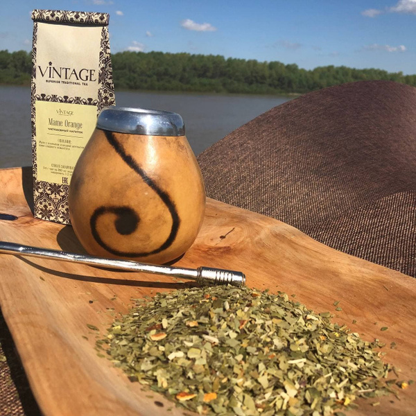 100г Мате йерба для калебаса(калабаса) Оrange: бразильский мате, хлопья ...