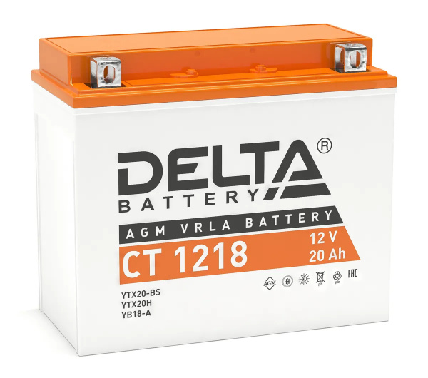 Аккумулятор для мототехники Delta Battery СТ 1218 купить по выгодной ...