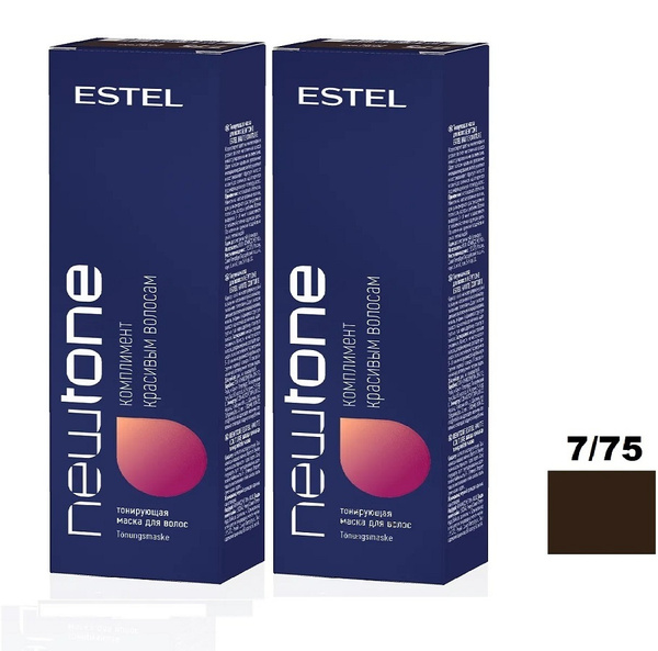 ESTEL PROFESSIONAL Маска для тонирования волос NEWTONE 7/75 русый ...