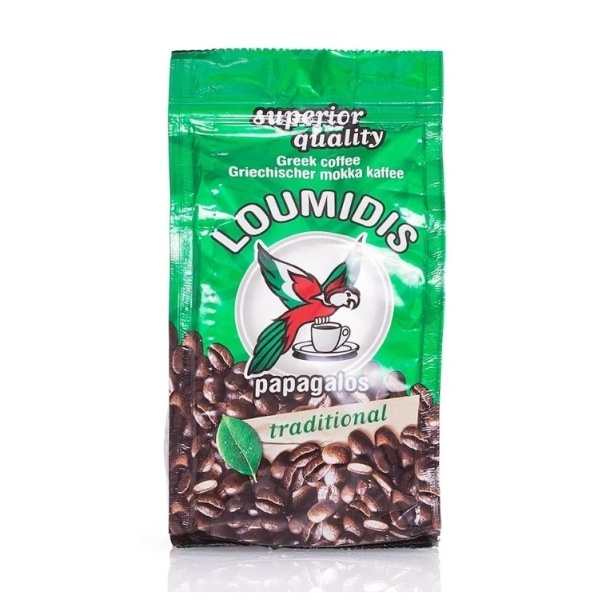 Традиционный греческий молотый кофе Loumidis Papagalos, 194 г - купить ...