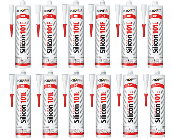 Герметик силиконовый универсальный 101Е KIM TEC, прозрачный, 12шт купить на OZON по низкой цене ...