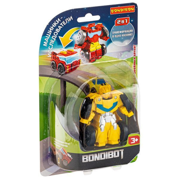 Трансформер 2в1 BONDIBOT робот-машинка исследователь, трансформация в ...