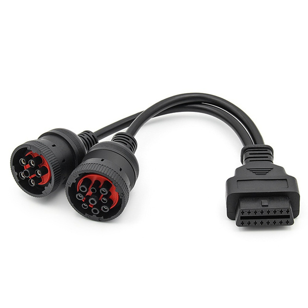 Автомобильный грузовик Y-кабель OBD OBD2 16-контактный разъем для J1708 ...