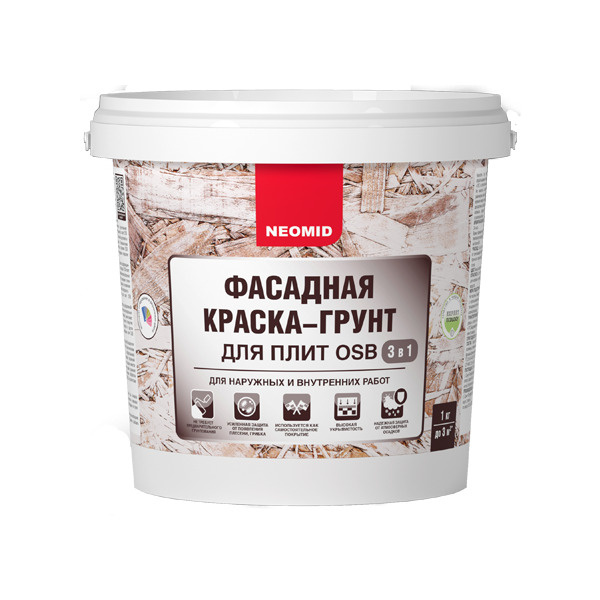 Грунт-эмаль Neomid краска-грунт 3 в 1, Акриловая, Полуматовое покрытие ...