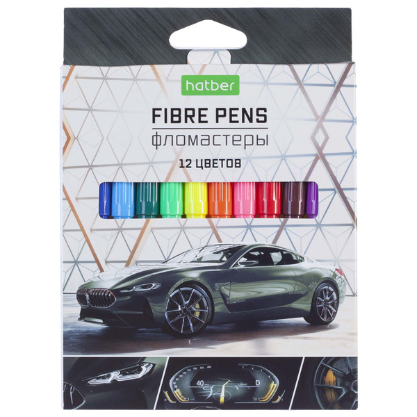 Набор фломастеров Hatber 12 цветов в картонной коробке Скорость - купить с доставкой по выгодным ...