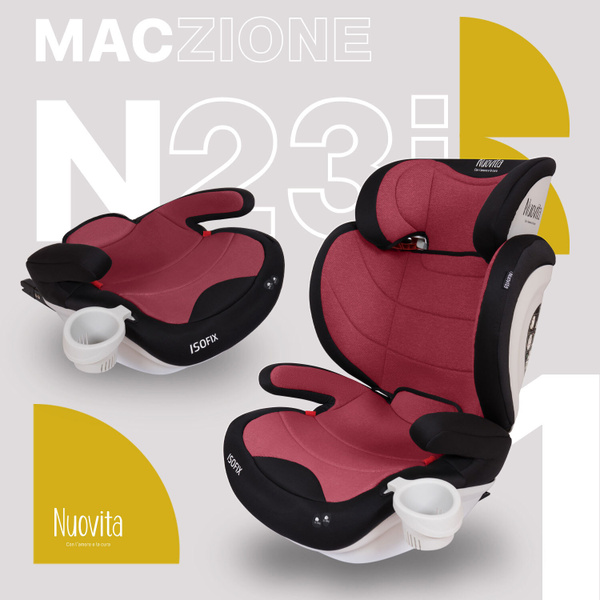 Автокресло автомобильное детское Nuovita Maczione N23i-1 бустер, группа ...