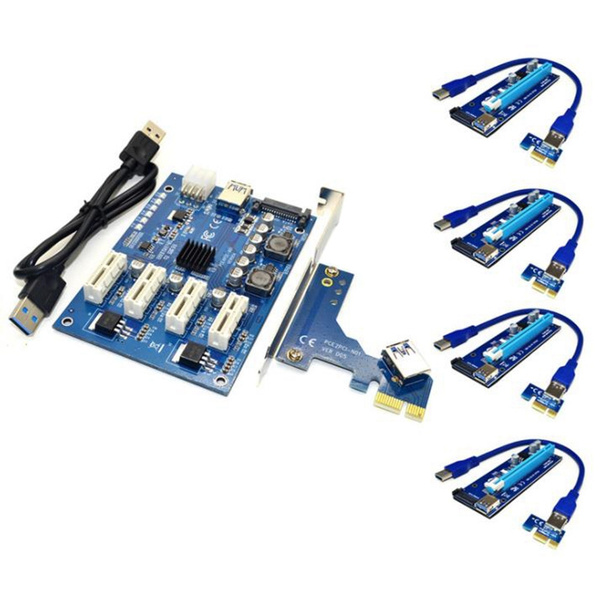 Комплект расширения PCI-E X1 4PCI-E X16, от 1 до 4 портов, умножитель ...