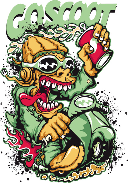 Термонаклейка на все виды и любой цвет одежды 30х21см (DTF) мопед - купить с доставкой по ...